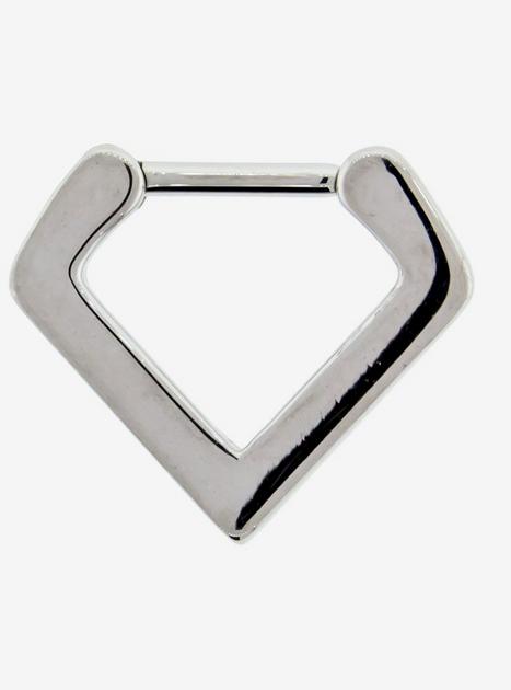 Steel Silver Pointed Septum Clicker | Hot Topic