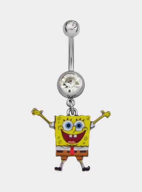 14G Steel SpongeBob SquarePants Navel Barbell | Hot Topic