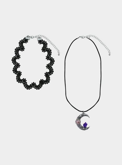 Moon Gem Lace Choker Necklace Set | Hot Topic