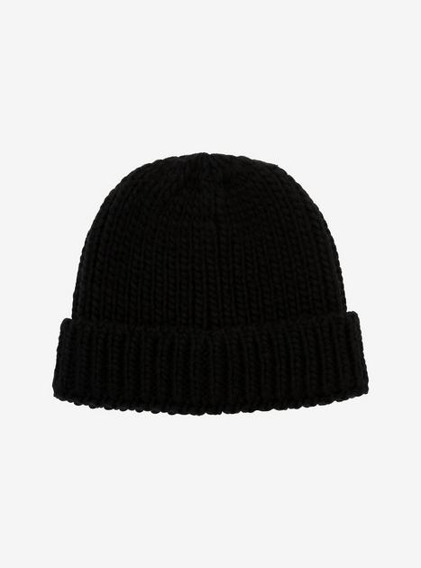 Black Knit Short Cap Beanie | Hot Topic