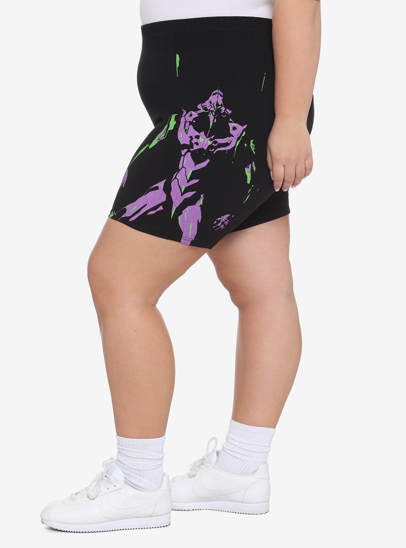 Neon Genesis Evangelion Eva Unit-01 Biker Shorts Plus Size | Hot Topic