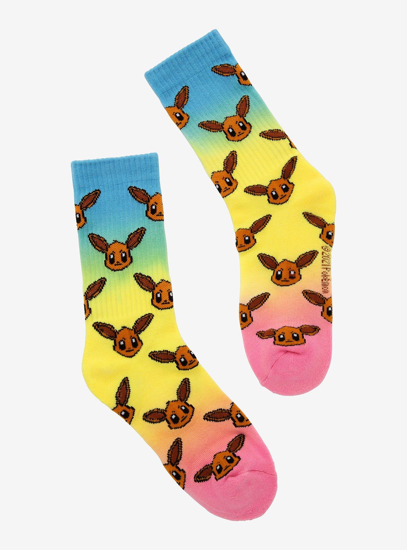 Pokemon Eevee Ombre Crew Socks | Hot Topic