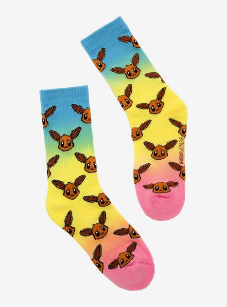 Pokemon Eevee Ombre Crew Socks | Hot Topic
