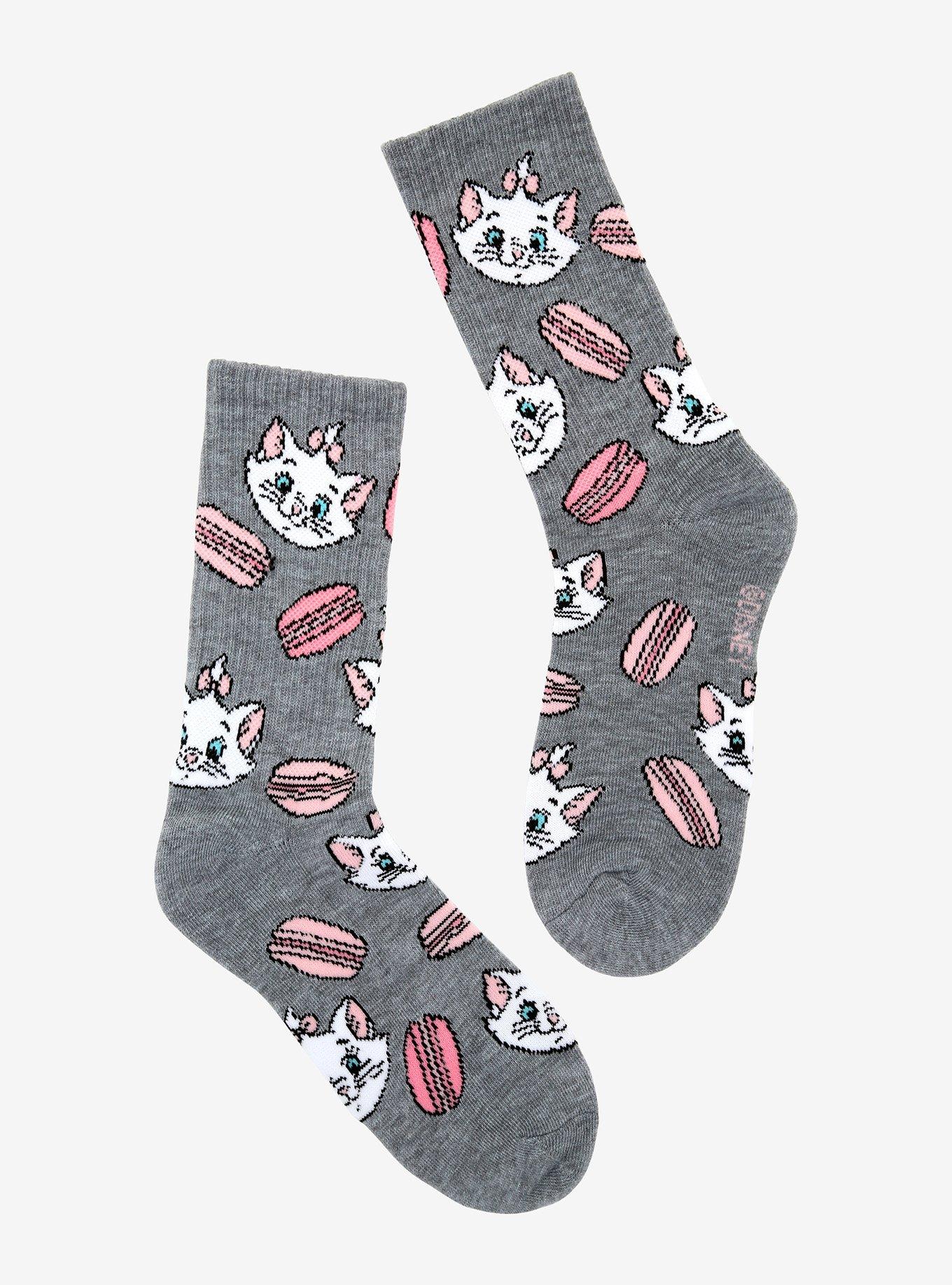 Disney The Aristocats Marie Macaroon Crew Socks | Hot Topic