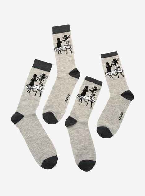 The Nightmare Before Christmas Misfit Love Couple Crew Socks 2 Pair ...