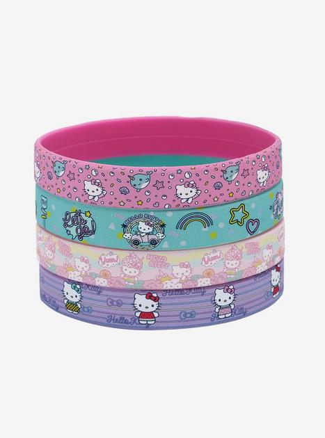 Hello Kitty Pastel Rubber Bracelet Set | Hot Topic