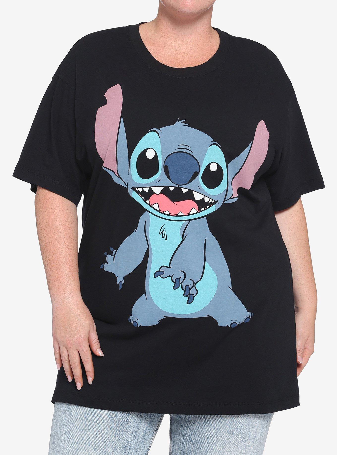 Disney Lilo & Stitch Jumbo Stitch Girls Boyfriend Fit T-Shirt Plus Size ...