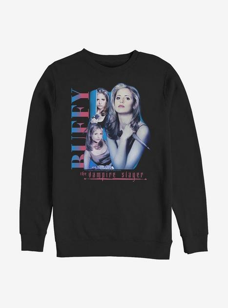 Buffy The Vampire Slayer Buffy Collage Crew Sweatshirt - BLACK | Hot Topic