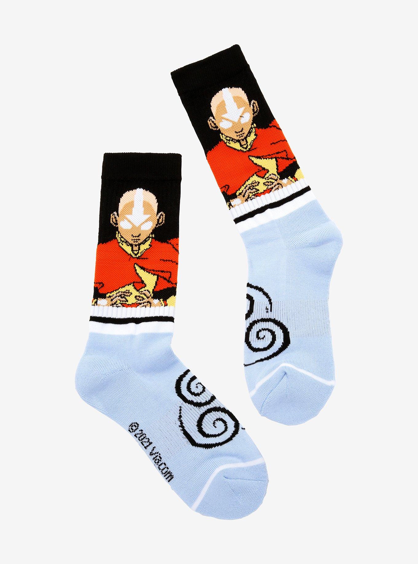 Avatar: The Last Airbender Aang Avatar State Crew Socks | Hot Topic