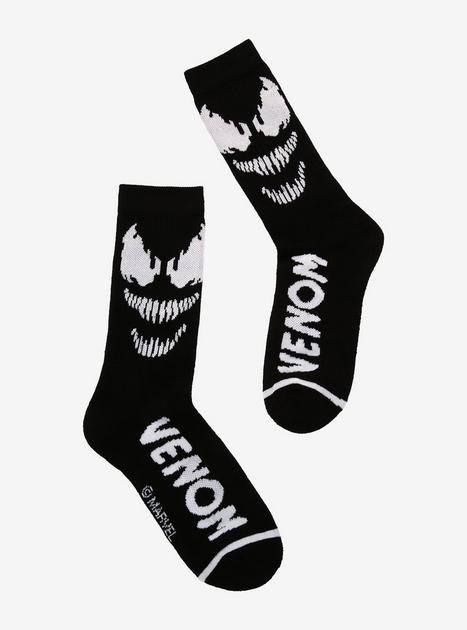 Marvel Spider-Man Venom Mask Crew Socks | Hot Topic