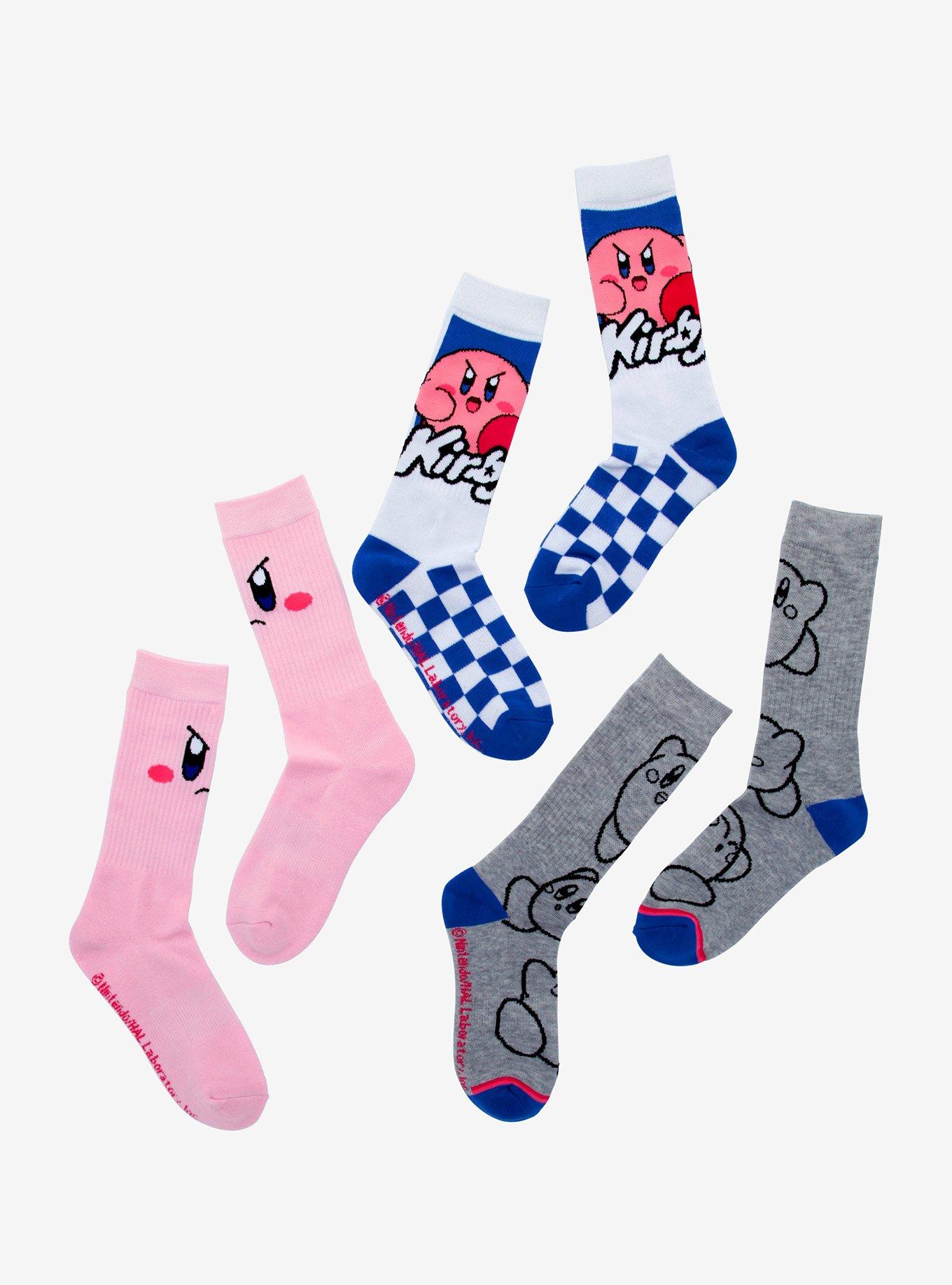 Kirby Checkered Crew Sock Set | Hot Topic