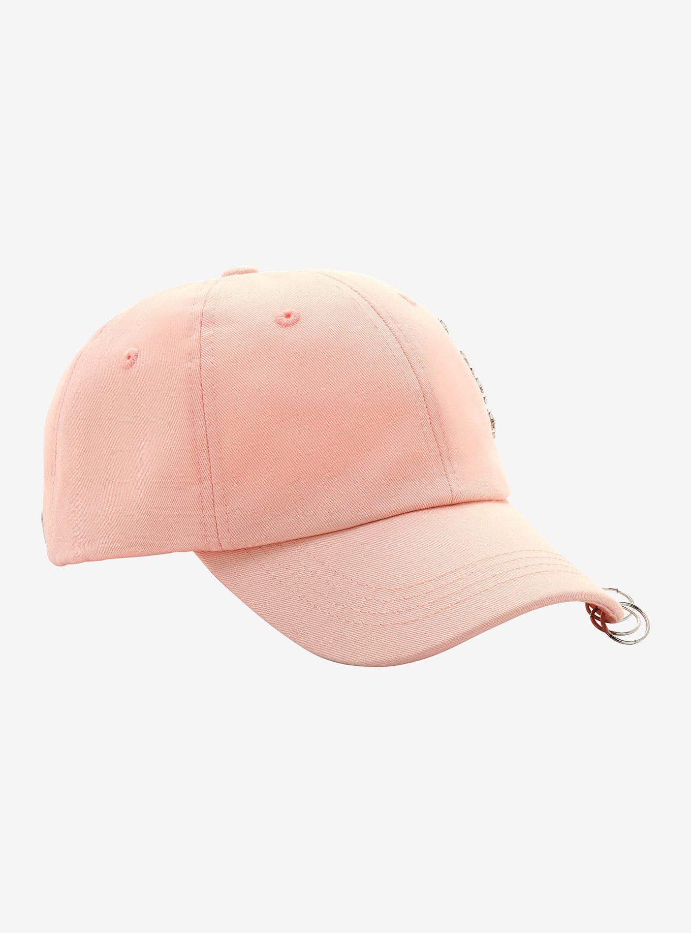 Pastel Pink Pierced Hoop Dad Cap | Hot Topic