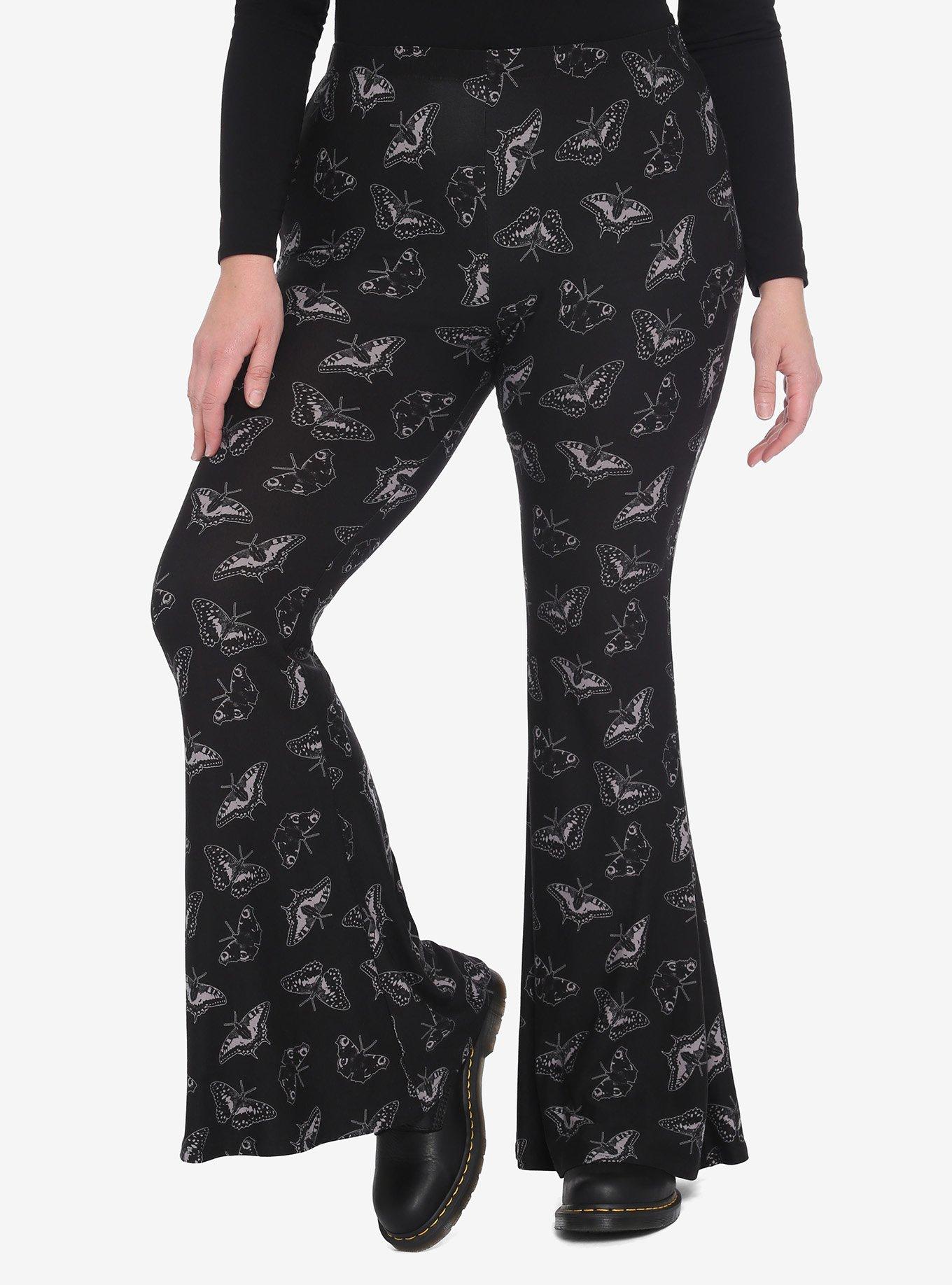 Butterfly Flared Leggings Plus Size | Hot Topic