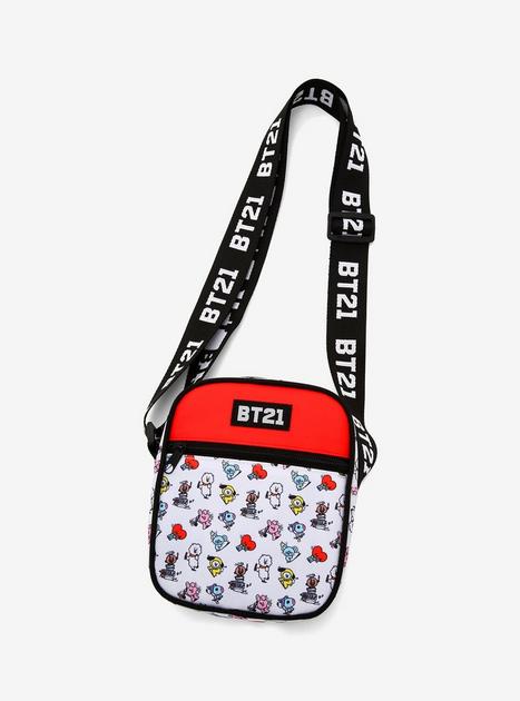 BT21 Group Doodle Athletic Crossbody Bag | Hot Topic