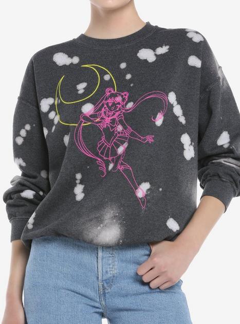 Sailor Moon Neon & Washed Girls Sweatshirt | Hot Topic