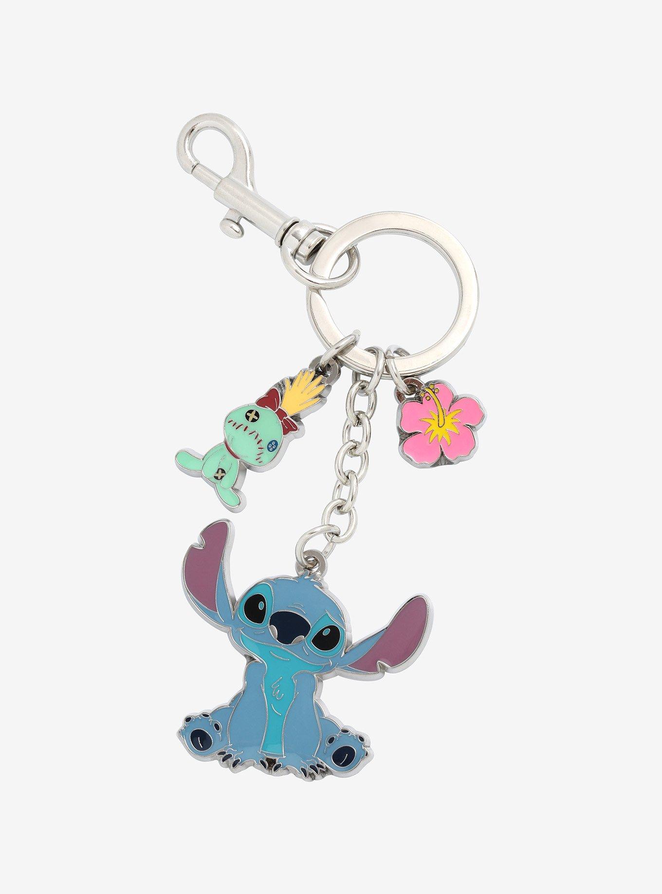 Loungefly Disney Lilo & Stitch Multi-Charm Enamel Keychain - BoxLunch ...