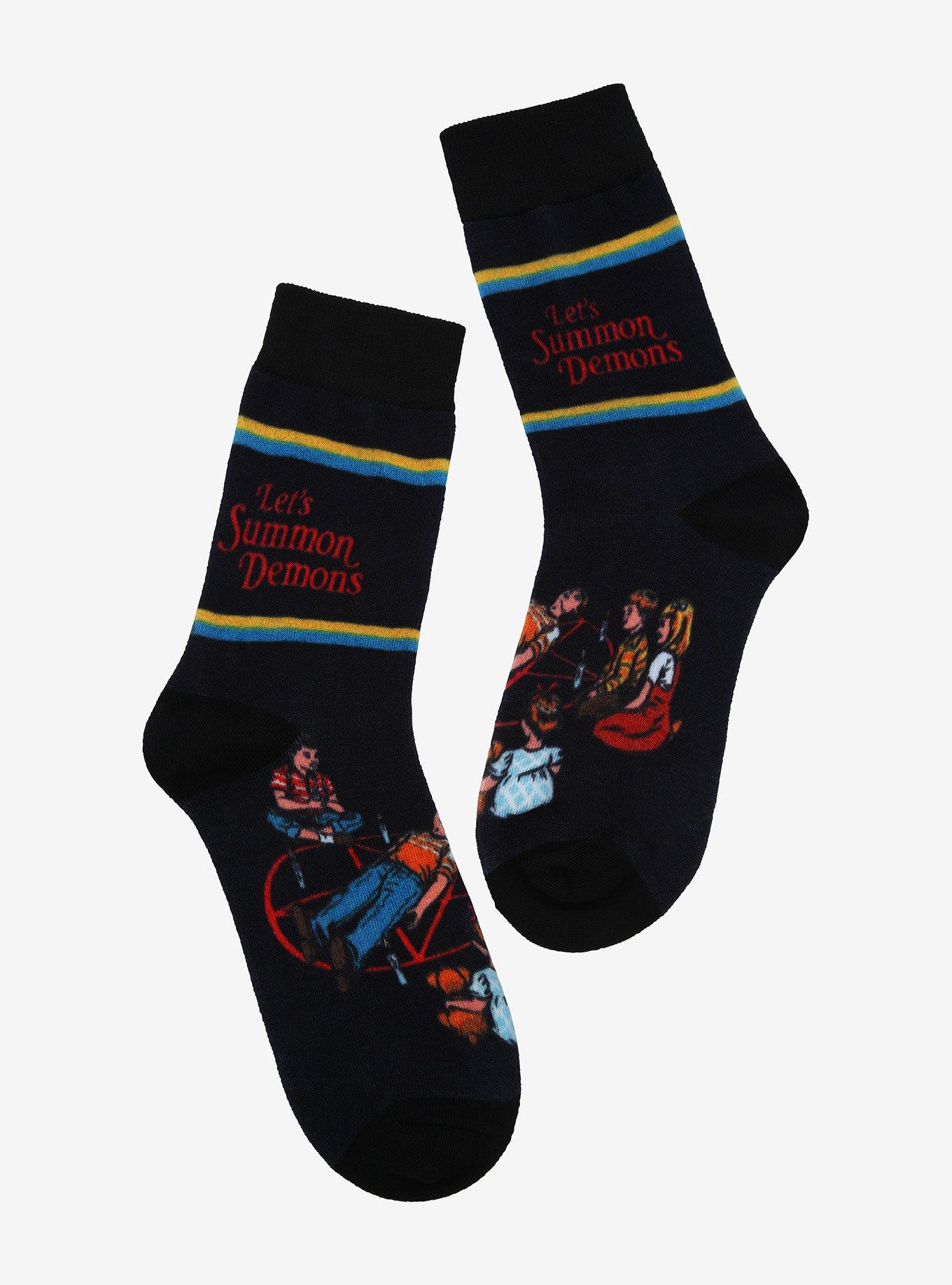 Let's Summon Demons Crew Socks By Steven Rhodes | Hot Topic