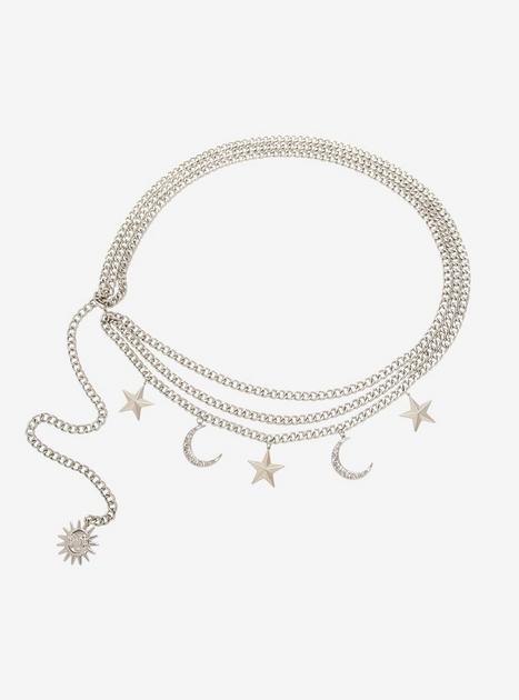 Moon & Stars Layered Chain Belt | Hot Topic