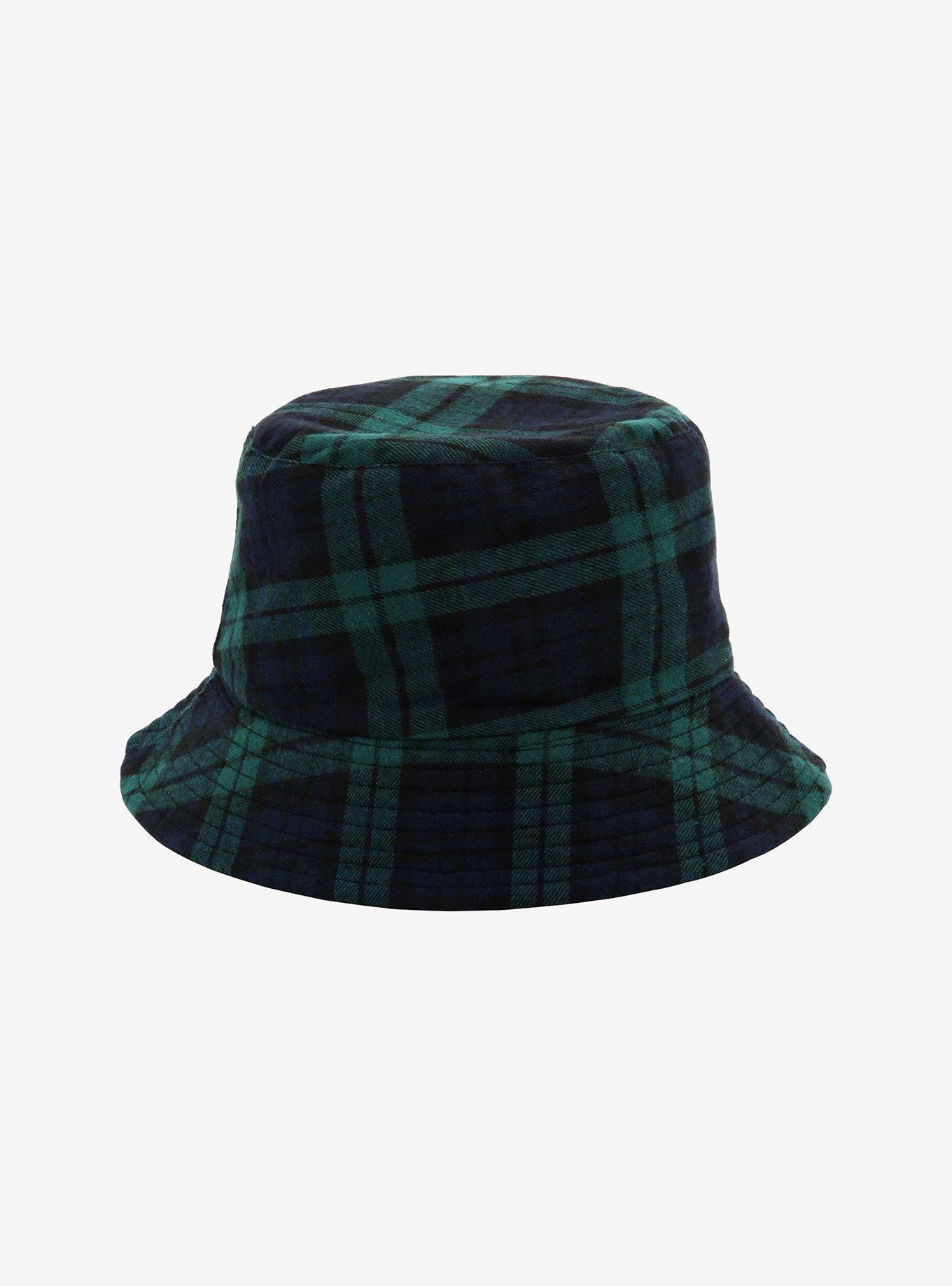 Green Plaid Reversible Bucket Hat | Hot Topic