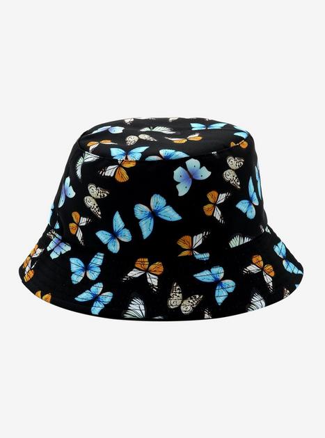 Black Butterfly Reversible Bucket Hat | Hot Topic