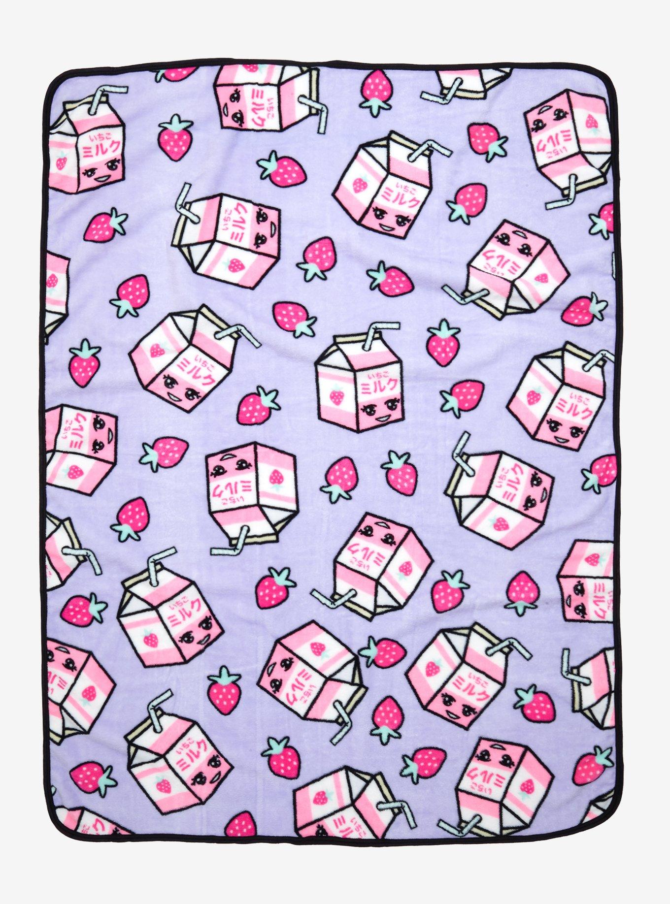 Strawberry Milk Throw Blanket | Hot Topic