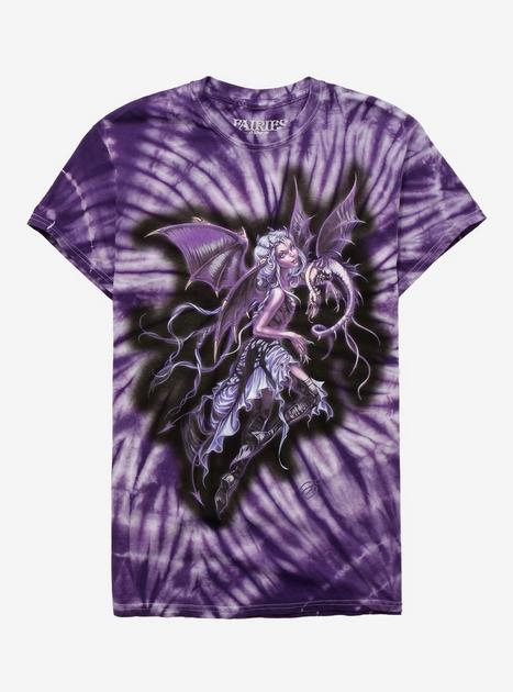 Fairies By Trick Dragon Fairy Tie-Dye Boyfriend Fit Girls T-Shirt | Hot ...