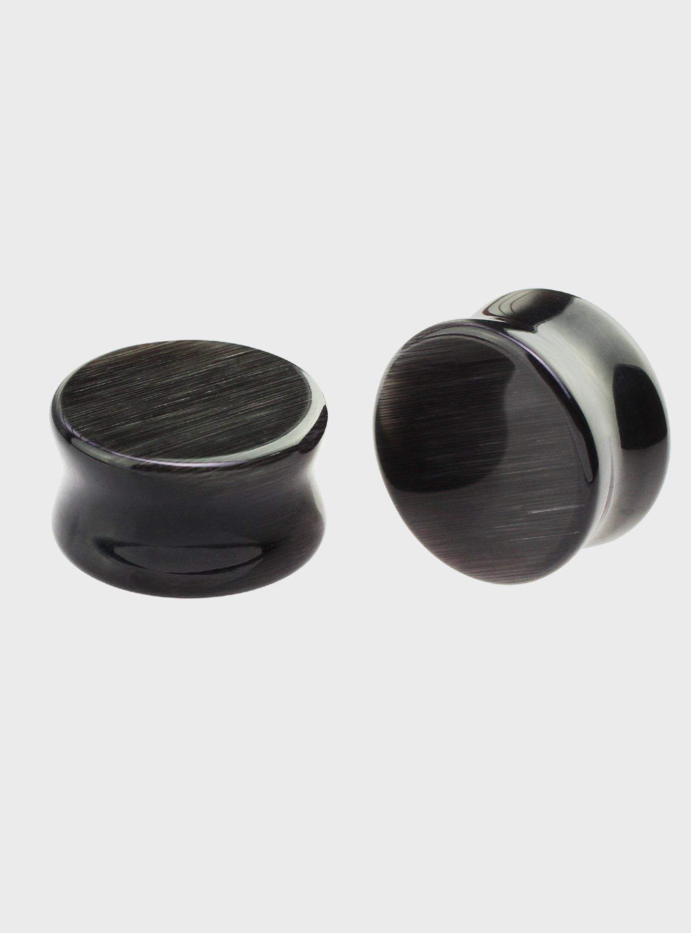 Stone Black Cat Eye Plug 2 Pack | Hot Topic