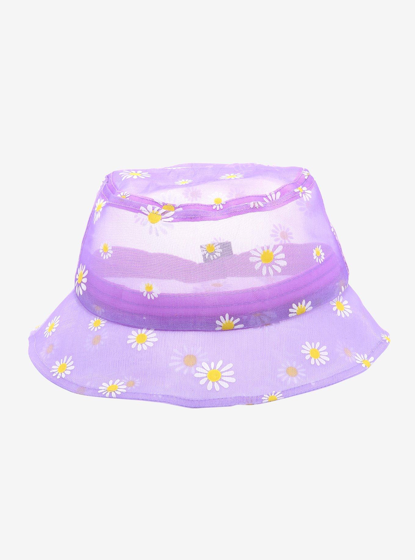 Daisies Purple Sheer Bucket Hat | Hot Topic