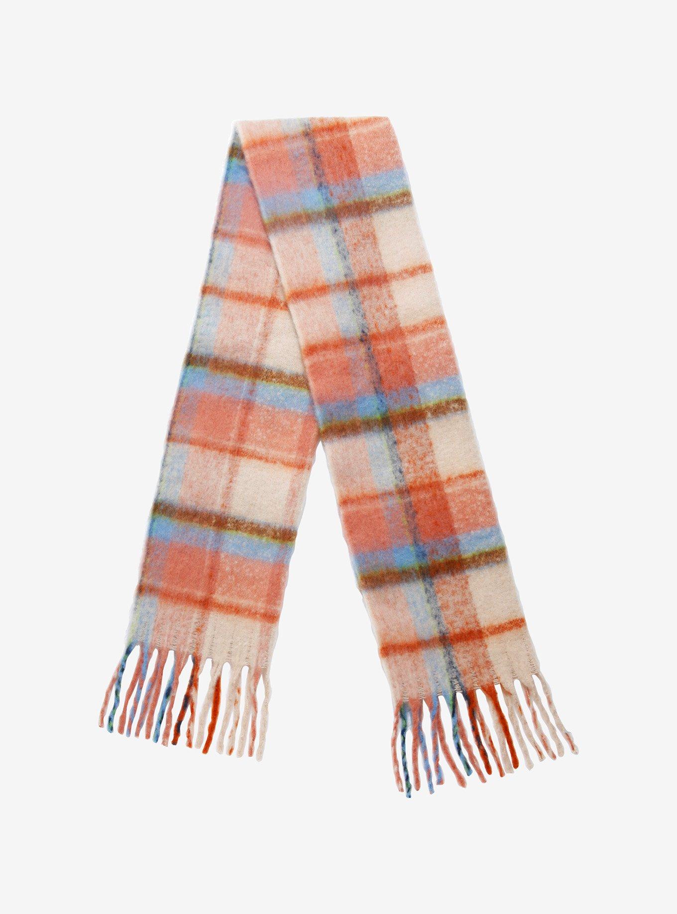 Brushed Neutral Plaid Scarf | Hot Topic