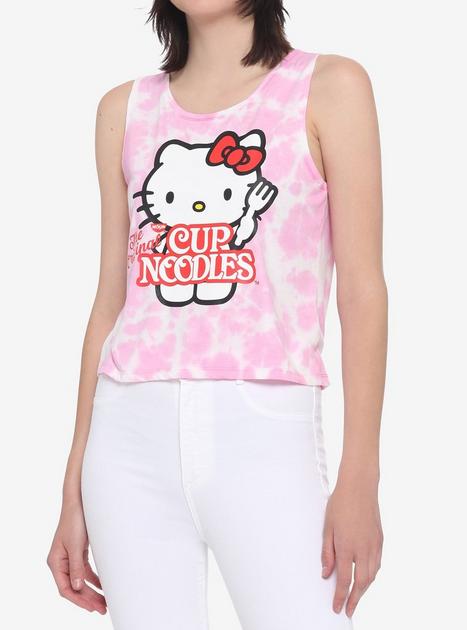 Nissin Cup Noodles X Hello Kitty Tie-Dye Girls Crop Tank Top | Hot Topic