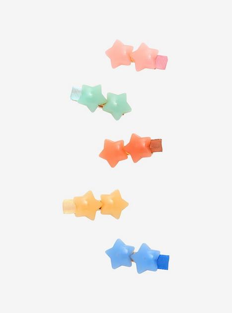 Pastel Double Star Hair Clip Set | Hot Topic
