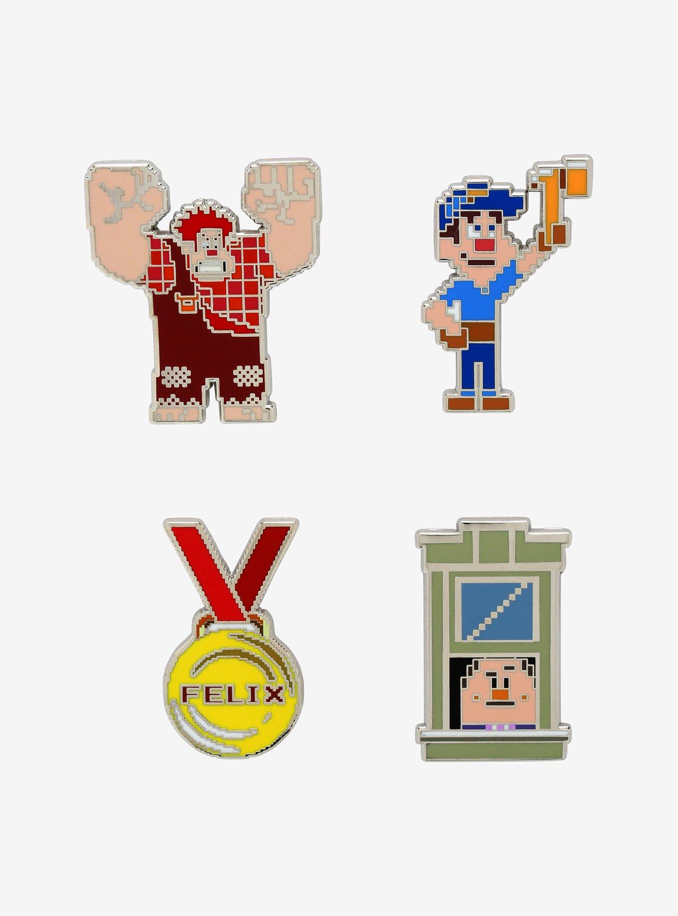 Loungefly Disney Wreck-It Ralph 8-Bit Enamel Pin Set | Hot Topic