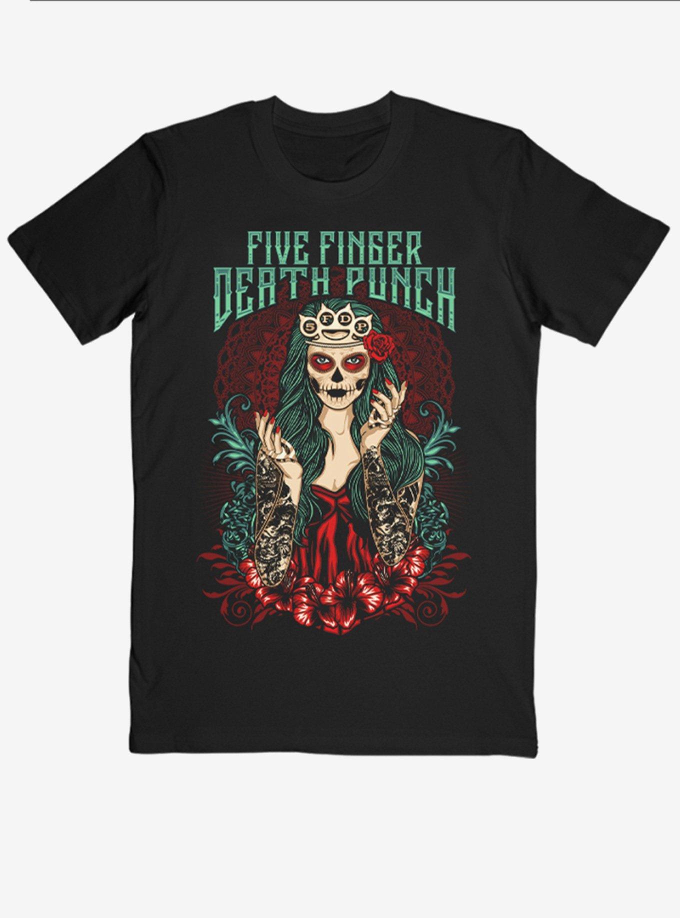 Five Finger Death Punch Lady Muerta Girls T-Shirt | Hot Topic