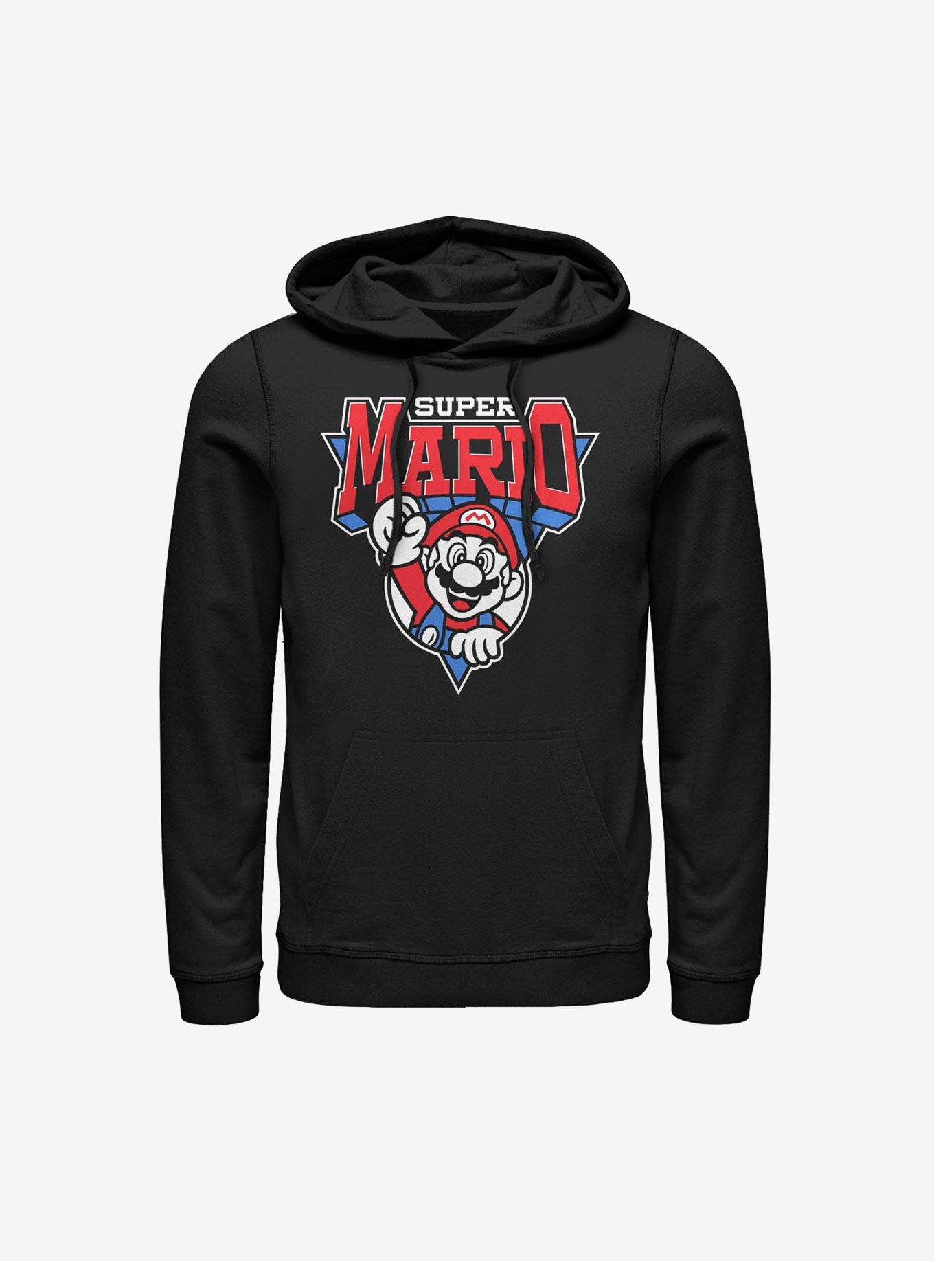 Nintendo Super Mario Team Mario Hoodie - BLACK | BoxLunch