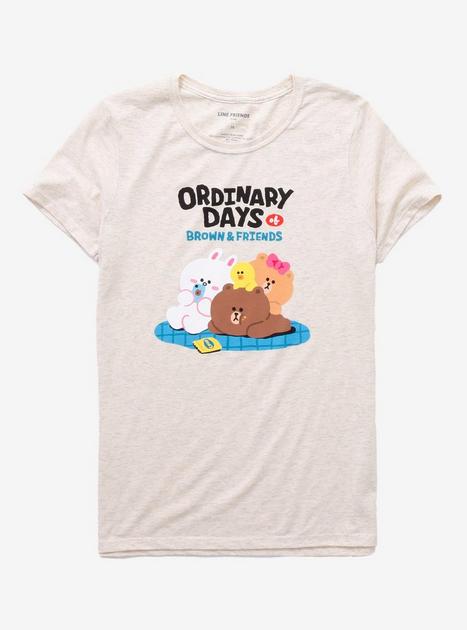 Line Friends Brown & Friends Ordinary Days Pile Girls T-Shirt | Hot Topic