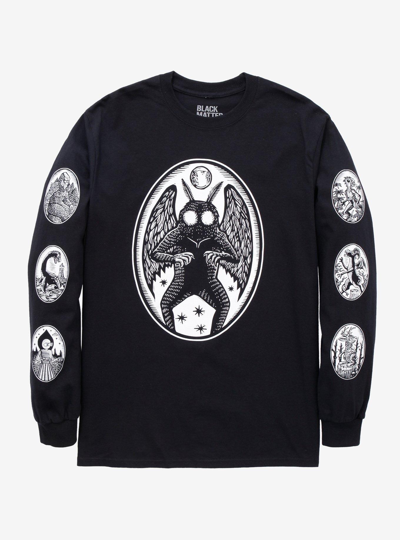 Mothman Frame & Other Cryptids Long-Sleeve T-Shirt By Brian Reedy | Hot ...