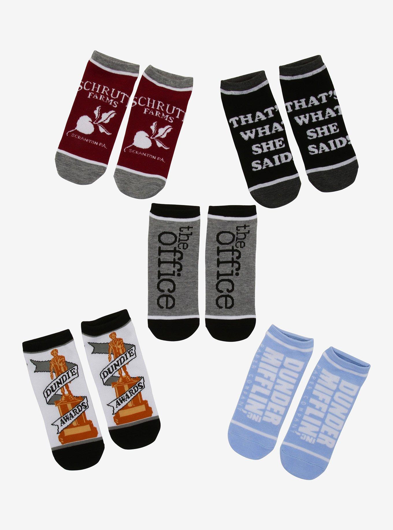 The Office Icon No-Show Socks 5 Pair | Hot Topic