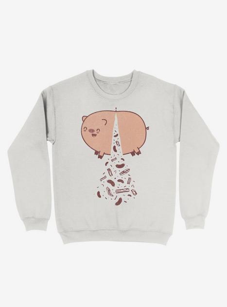Pignata Pig White Sweatshirt - WHITE | Hot Topic