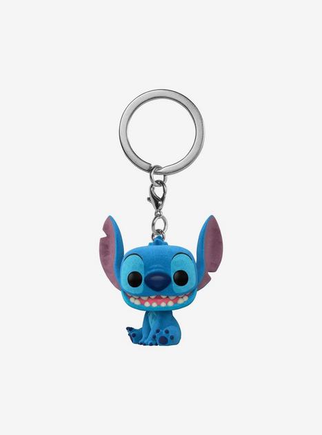 Funko Pocket Pop! Disney Lilo & Stitch Stitch (Flocked) Vinyl Keychain ...