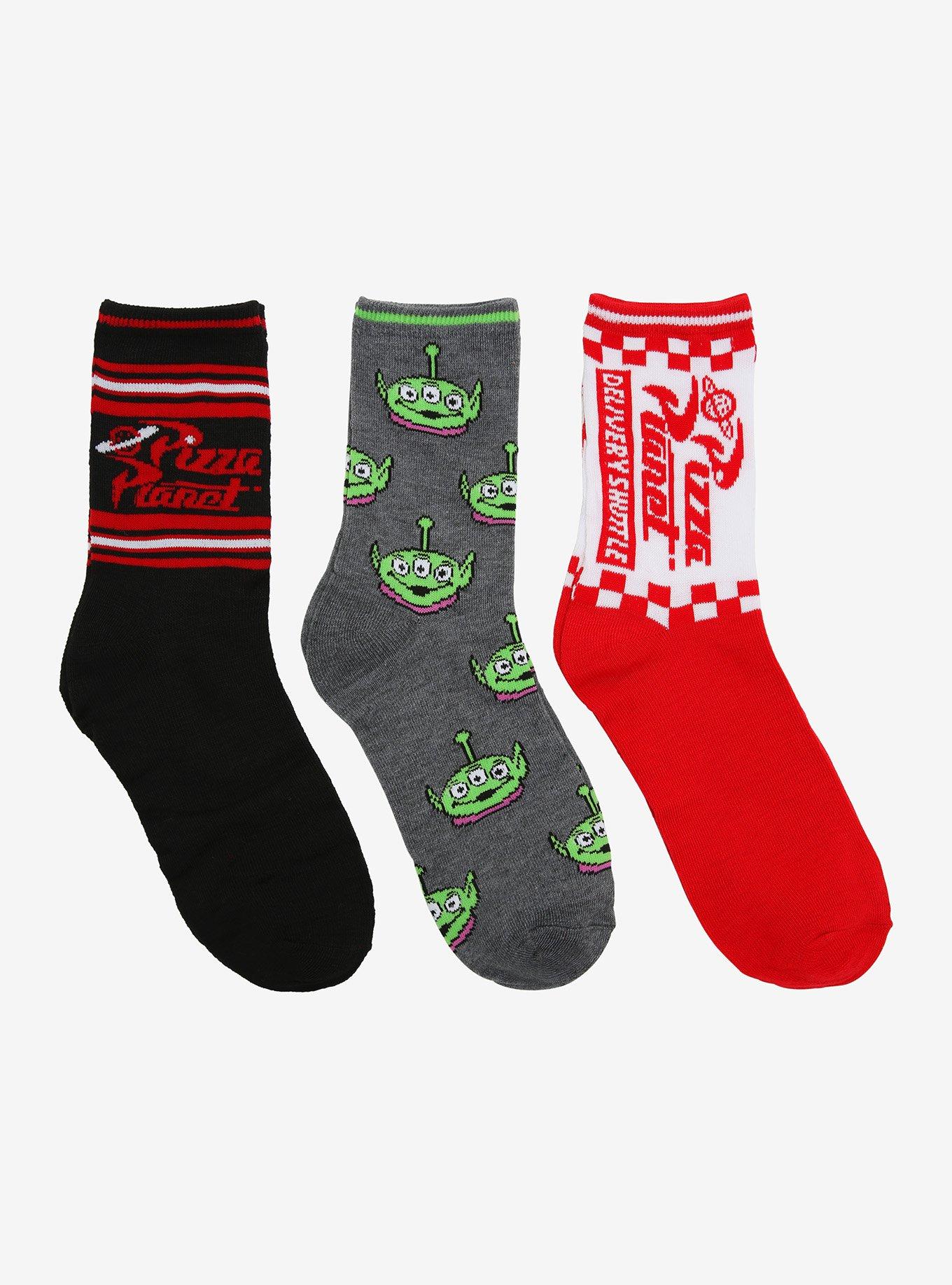 Disney Pixar Toy Story Pizza Planet Crew Socks 3 Pair | Hot Topic