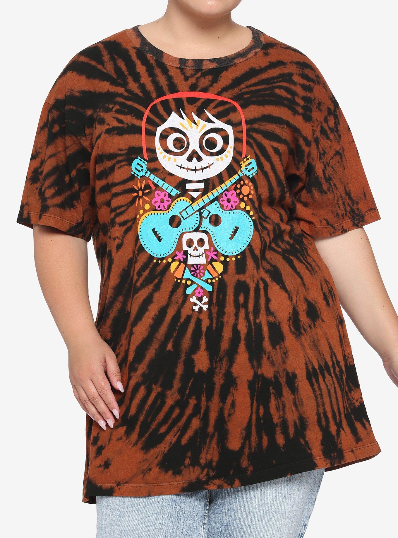 Disney Pixar Coco Miguel Tie-Dye Girls Oversized T-Shirt Plus Size ...