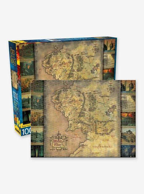 The Lord of the Rings Middle-Earth Map 1000 Piece Puzzle | BoxLunch