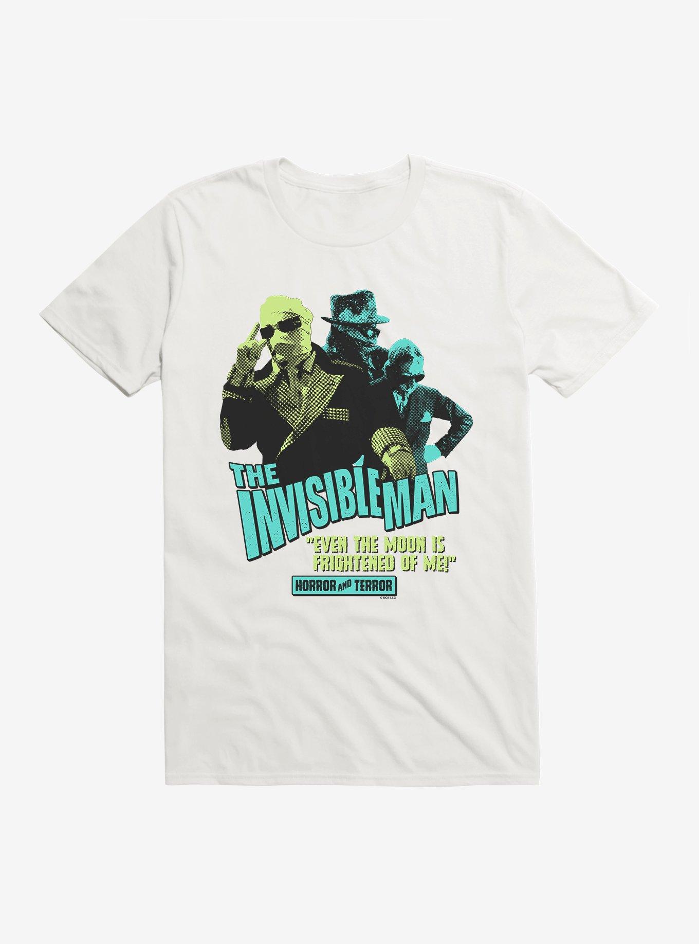 Universal Monsters The Invisible Man Neon Pop Art Movie Quote T-Shirt ...