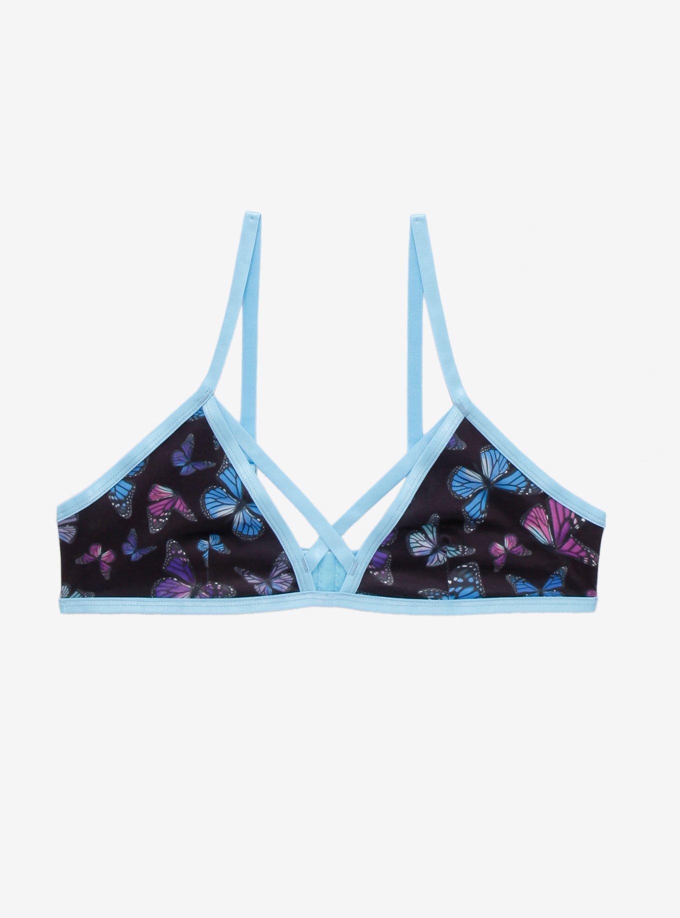 Blue Butterfly Crisscross Bralette | Hot Topic