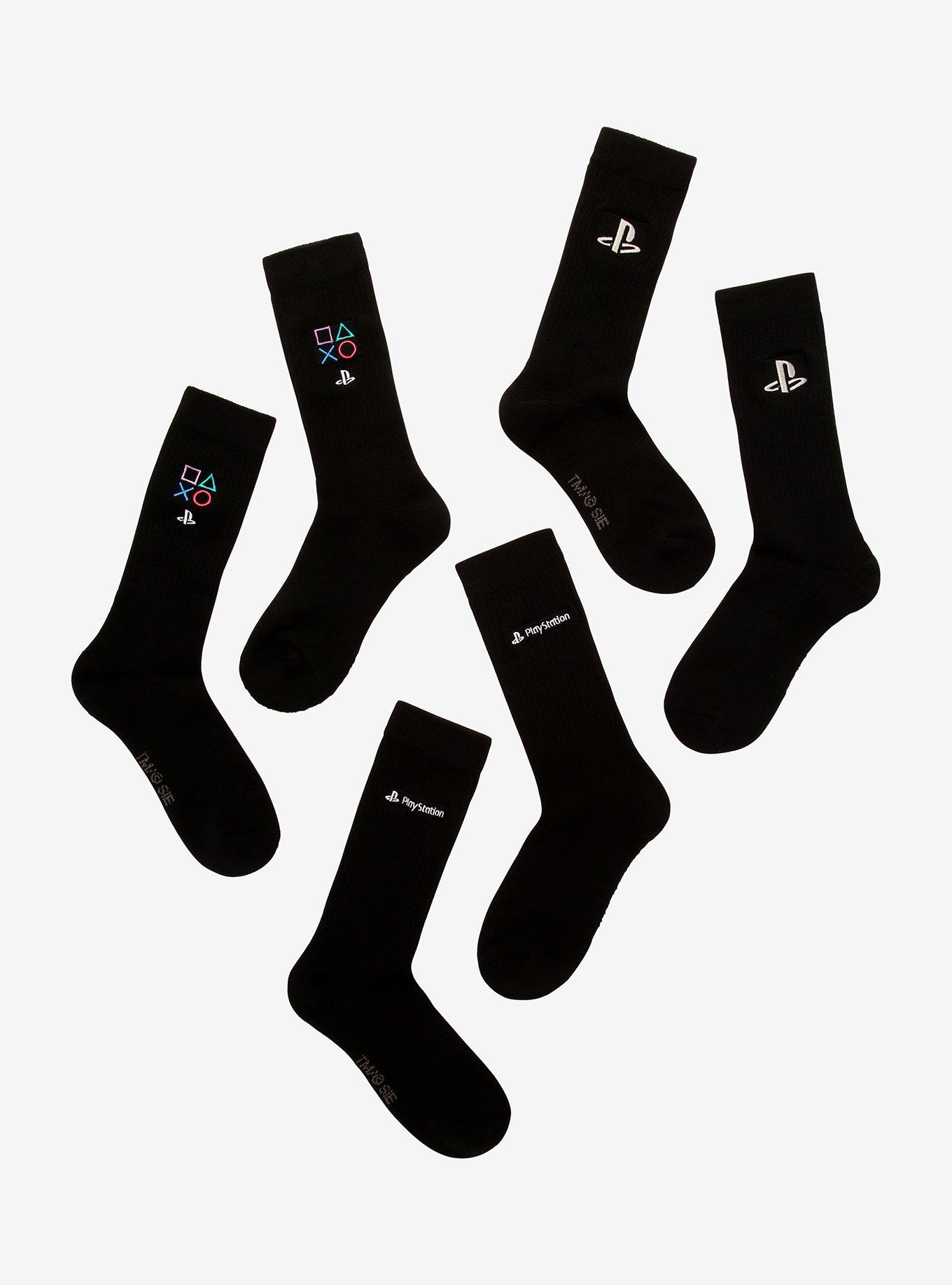 PlayStation Logo Crew Socks 3 Pair | Hot Topic