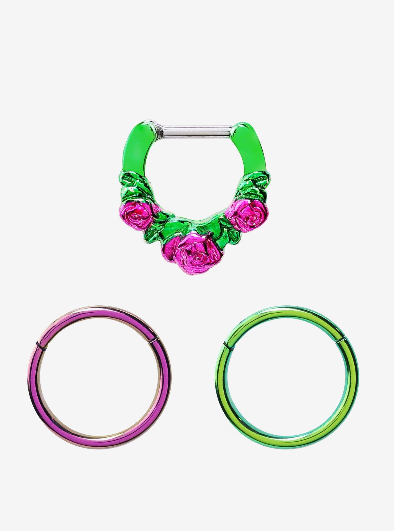 Pink Roses Septum 3 Pack | Hot Topic