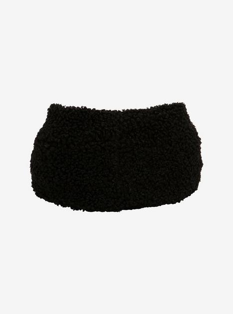 Black Fuzzy Headband | Hot Topic