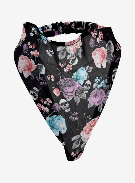 Skull Floral Scarf Headband | Hot Topic