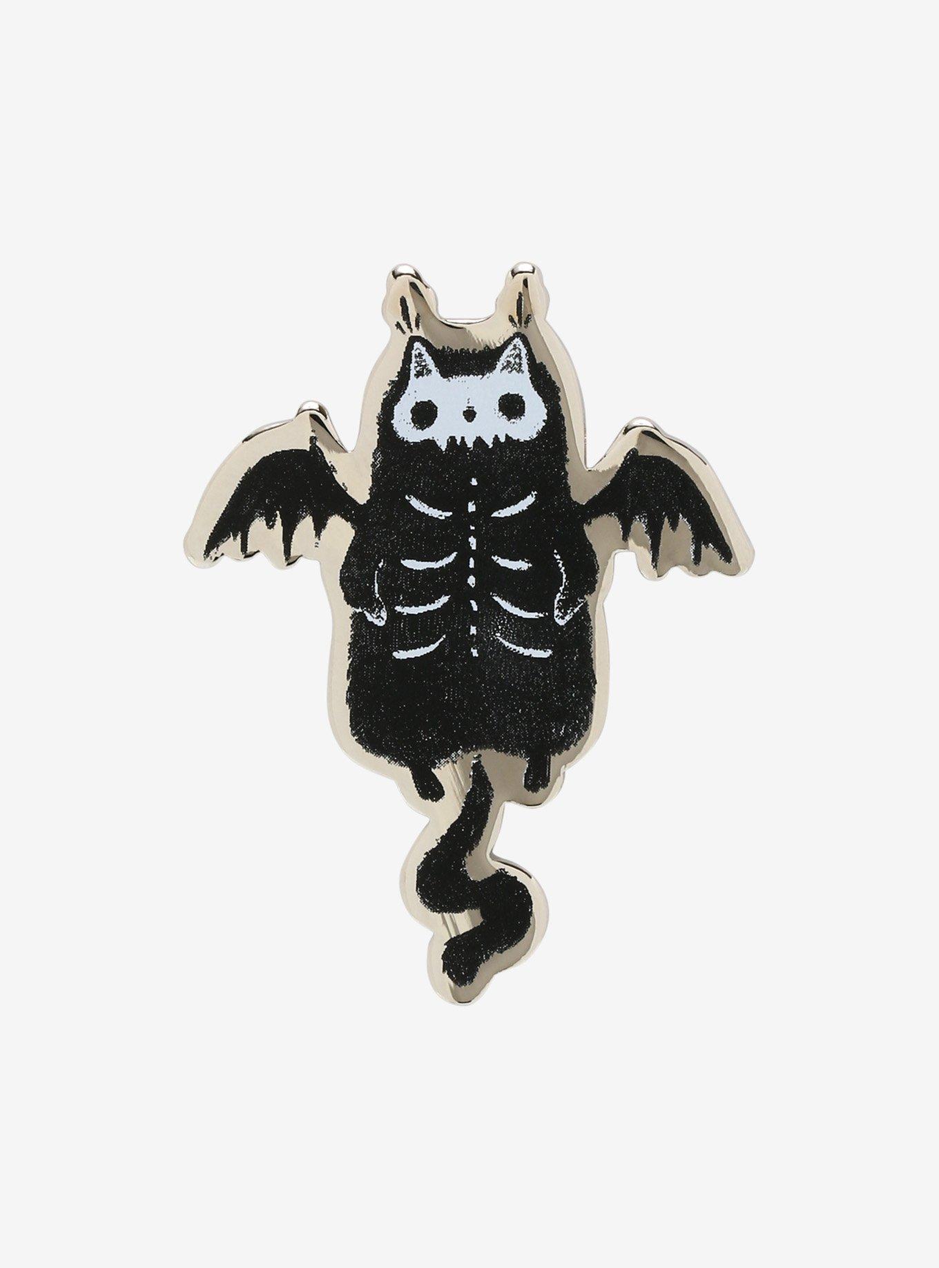 Skeleton Bat Cat Enamel Pin By Guild Of Calamity | Hot Topic