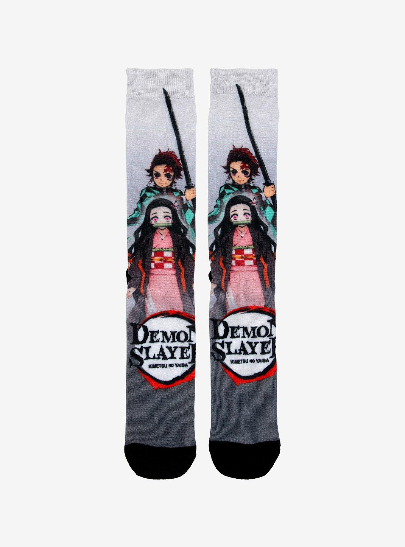 Demon Slayer: Kimetsu No Yaiba Tanjiro & Nezuko Crew Socks | Hot Topic